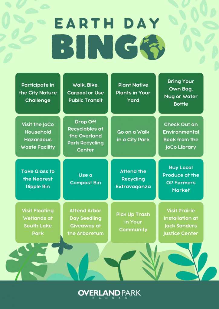 Celebrate Earth Day in OP with Bingo - City of Overland Park, Kansas