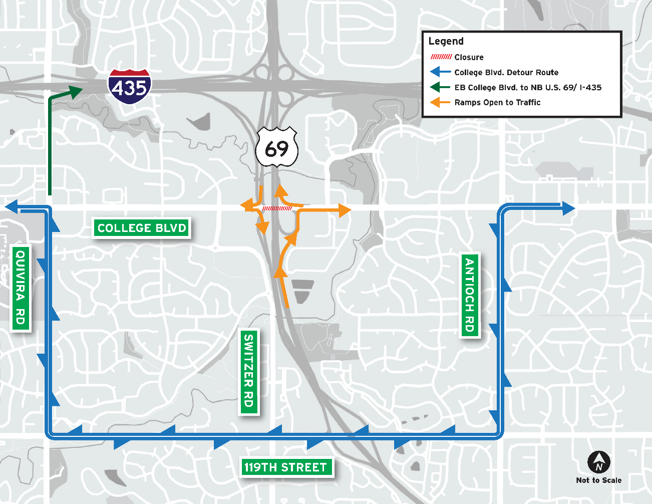 69 Express: College Boulevard to fully close this weekend - City of ...